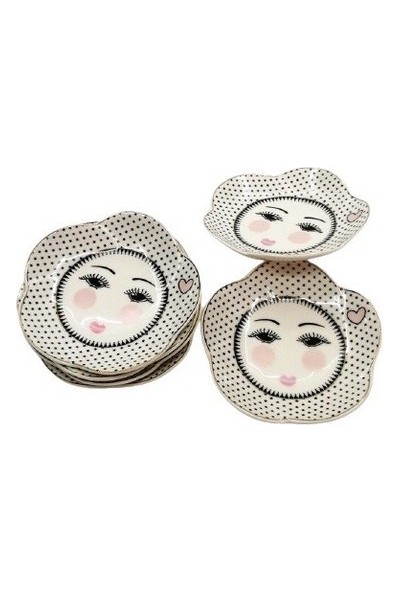 Lavin Kirpik Porselen Çay Tabağı 6'lı