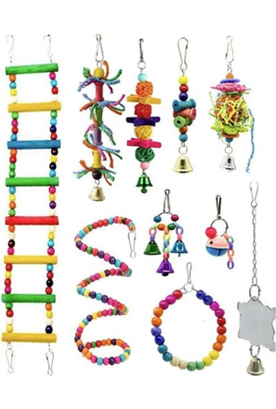 Beauty Life 10 Adet Kuş Oyuncaklar Papağan Salıncak Tırmanma Halat (Yurt Dışından) Beauty Life 10 Adet Kuş Oyuncaklar Papağan Salıncak Tırmanma Halat (Yurt Dışından)