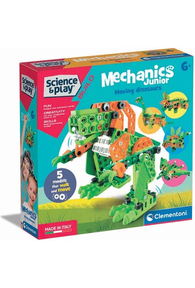 Clementoni 75061TR Hareketli Dinozorlar - Mechanics Junior, Mekanik Laboratuarı +6 Yaş