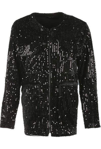 ON Sıfır Yaka Payetli Ceket ON Sıfır Yaka Payetli Ceket