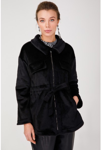 Ekol Yakalı Peluş Kaban