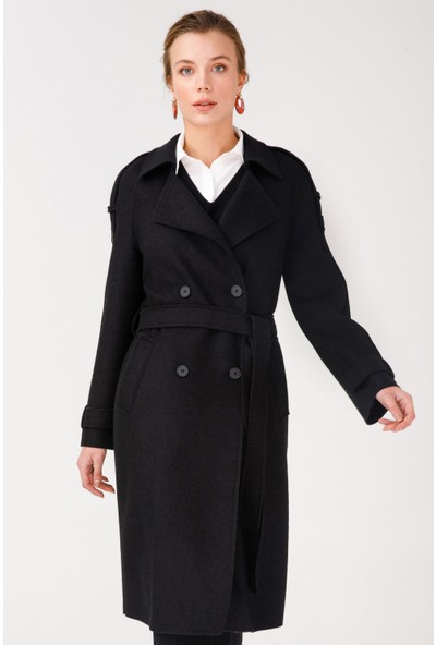 Ekol Kruvaze Kaşe Manto