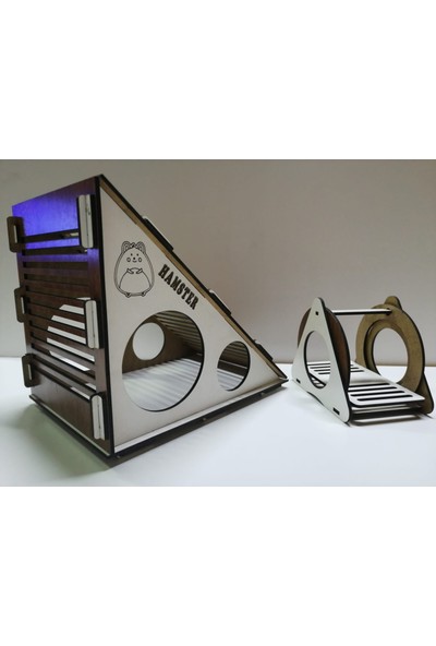 Hobicim Hamster Süper Ikili Set Fare Evi ve Salıncağı Isimli