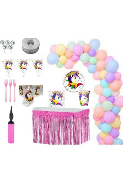 Parti Kırtasiye Unıcorn 16 Kişilik Lüks Hazır Doğum Günü Seti Parti Kırtasiye Unıcorn 16 Kişilik Lüks Hazır Doğum Günü Seti