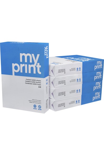 Myprint A4 Fotokopi Kağıdı 5'li Kutu 2500 Yaprak Myprint A4 Fotokopi Kağıdı 5'li Kutu 2500 Yaprak