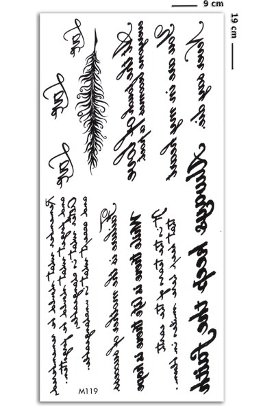 BP Tattoo Yazılı Geçici Dövme