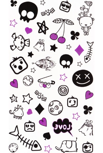 BP Tattoo 50 Parça Karışık Şekilli Geçici Çocuk Dövmesi