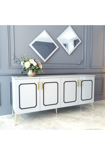 Fse Mobilya Elite Beyaz Konsol (Metal Ayaklı) Fse Mobilya Elite Beyaz Konsol (Metal Ayaklı)