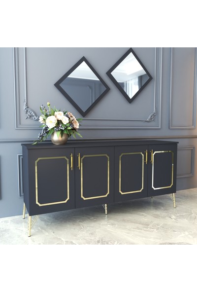 Fse Mobilya Elite Antrasit Konsol (Metal Ataklı) Fse Mobilya Elite Antrasit Konsol (Metal Ataklı)