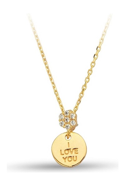 ÇGK KUYUMCULUK Minimal I Love You Kolye