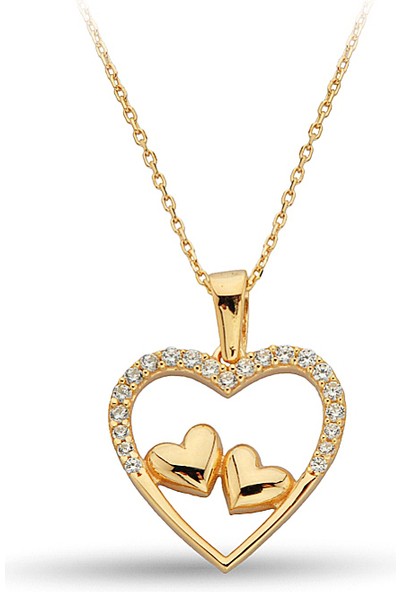 ÇGK KUYUMCULUK Sevgililer Günü Kalp Altın Kolye ZK0207
