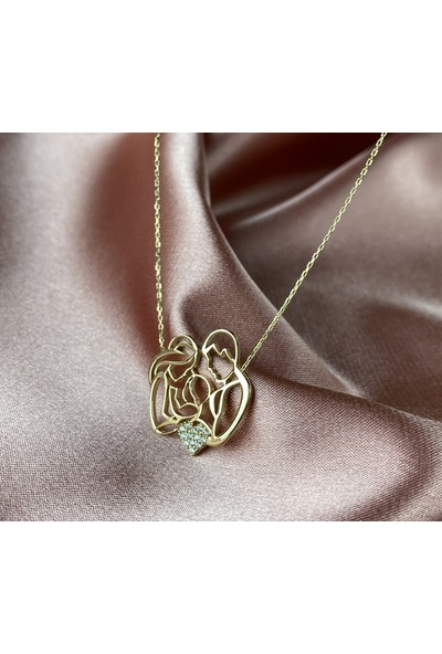 ÇGK KUYUMCULUK Anneler Günü Aile Altın Kolye