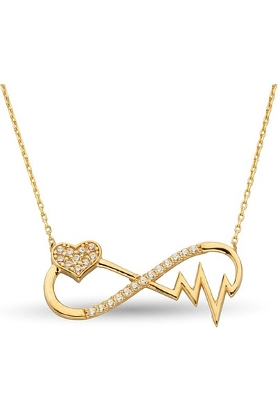 ÇGK KUYUMCULUK Kalp Atışı Altın Kolye ZK023