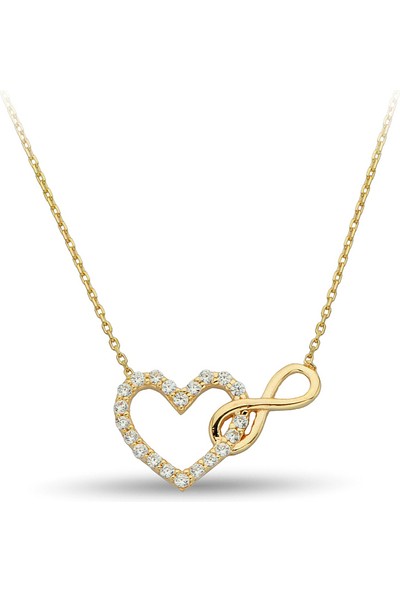 ÇGK KUYUMCULUK Altın Sonsuzluk Kalp Kolye