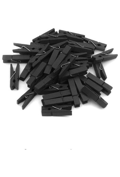 Tolun Group 100'LÜ Siyah Ahşap Mandal 2.5cm (10'lu PAKET-1000 Adet) Tolun Group 100'LÜ Siyah Ahşap Mandal 2.5cm (10'lu PAKET-1000 Adet)