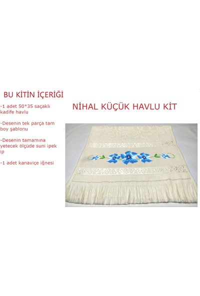Hamecura Çeyiz Ayşe Kosif Nihal Krem Rengi Kadife Etamin-Kanaviçe Küçük Havlu Kit Hamecura Çeyiz Ayşe Kosif Nihal Krem Rengi Kadife Etamin-Kanaviçe Küçük Havlu Kit