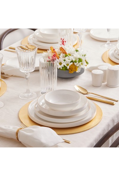 Karaca Saturn Gold 59 Parça 12 Kişilik Porselen Yemek Takımı