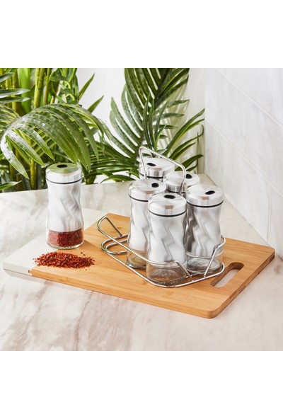 Karaca Tottori Inox 7 Parça Dikdörtgen Baharat Takımı Karaca Tottori Inox 7 Parça Dikdörtgen Baharat Takımı