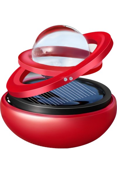 F Fityle Araba Güneş Manyetik Iplik Yüzer Küre Süs Ev Ofis Hediye Kırmızı (Yurt Dışından)