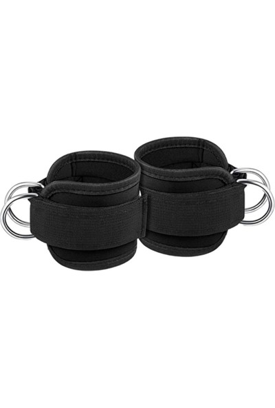 F Fityle Ayarlanabilir Neopren Desteği Ayak Bileği Manşetleri Egzersiz Siyah (Yurt Dışından)