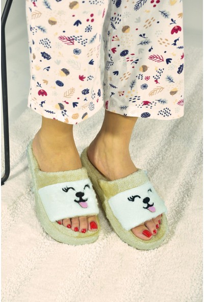 Odesa Ayakkabı Kadın Kışlık Sessiz Taban Polar Ev Terliği