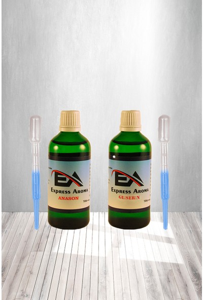 Express Aroma 100 ml Distile Kristal Anason Yağı + 100 ml Bitkisel Gliserin