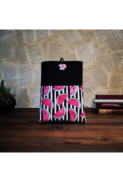 Kırpık Tasarım Karpuz Desenli Kitap Kılıfı