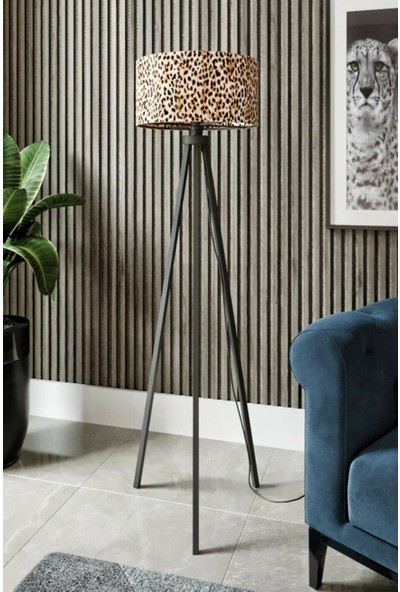 Else Halı Else Leopar Desenli Dekoratif Modern Ahşap Mdf Tripod Ayaklı Lambader Else Halı Else Leopar Desenli Dekoratif Modern Ahşap Mdf Tripod Ayaklı Lambader