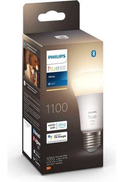 Philips Hue 75W Beyaz Akıllı Ampul E27 Bluetooth Özellikli Philips Hue 75W Beyaz Akıllı Ampul E27 Bluetooth Özellikli
