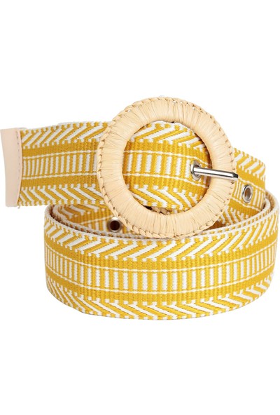 Yargıcı Hasır Tokalı Sarı Desenli Kemer Yargıcı Hasır Tokalı Sarı Desenli Kemer