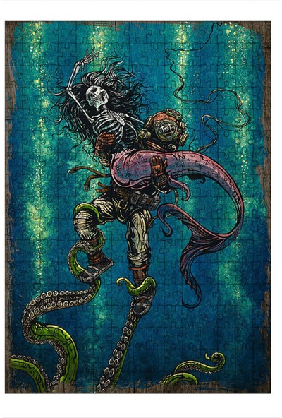 Tablomega Ahşap Puzzel Dalgıç ve Deniz Kızı 255 Parça 35*50 cm Tablomega Ahşap Puzzel Dalgıç ve Deniz Kızı 255 Parça 35*50 cm