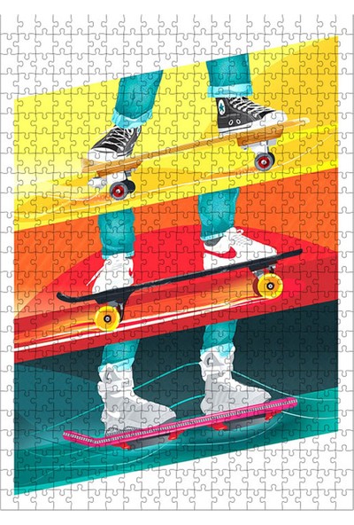 Tablomega Ahşap Puzzel Geleceğe Dönüş Kaykayları 500 Parça 50*70 cm