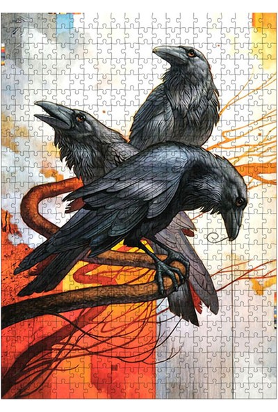 Tablomega Ahşap Puzzel Üç Karga Muhabetti Görseli 500 Parça 50*70 cm Tablomega Ahşap Puzzel Üç Karga Muhabetti Görseli 500 Parça 50*70 cm