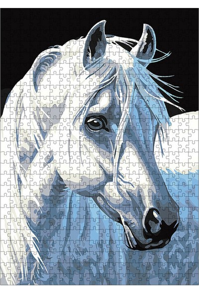 Tablomega Ahşap Puzzel Beyaz At 500 Parça 50*70 cm