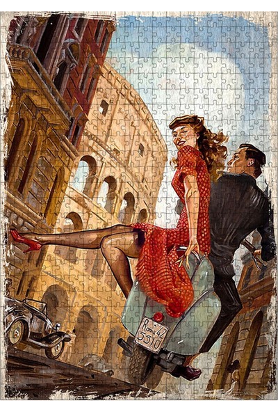 Tablomega Ahşap Puzzel Italyada Motor Gezisi 500 Parça 50*70 cm Tablomega Ahşap Puzzel Italyada Motor Gezisi 500 Parça 50*70 cm