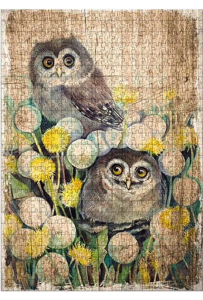 Tablomega Ahşap Puzzel Karahindiba Çiçeği Baykuşlar 500 Parça 50*70 cm