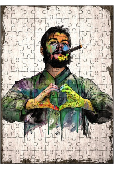 Tablomega Ahşap Puzzel Che Guevara Kalp 120 Parça 25*35 cm