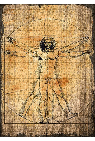 Tablomega Ahşap Puzzel Turuncu Zeminde Da Vinci 500 Parça 50*70 cm Tablomega Ahşap Puzzel Turuncu Zeminde Da Vinci 500 Parça 50*70 cm