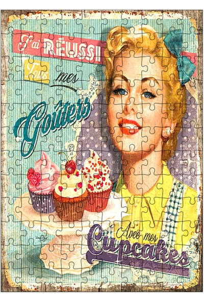 Tablomega Ahşap Puzzel Kupa Kek Ikramı Afişi 120 Parça 25*35 cm Tablomega Ahşap Puzzel Kupa Kek Ikramı Afişi 120 Parça 25*35 cm
