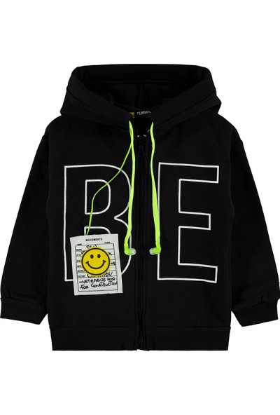 Tuffy Tufyy Erkek Çocuk Kapüşonlu Hırka 5-8 Yaş Siyah