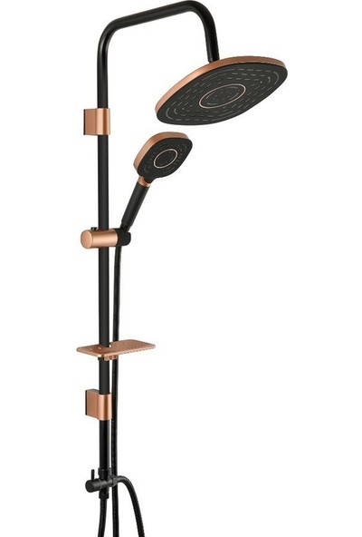 Diamond Coral Bronz Black Tall Sistem Duş Seti