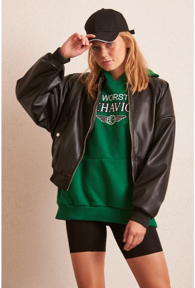 Deri Bomber Ceket Deri Bomber Ceket