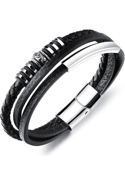 Fashion Smart Magnet Lacivert Deri Erkek Bileklik (Yurt Dışından) Fashion Smart Magnet Lacivert Deri Erkek Bileklik (Yurt Dışından)