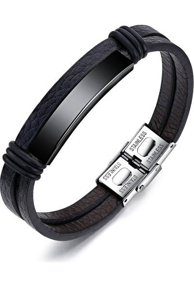 Fashion Smart Magnet Kahverengi Örme Deri Erkek Bileklik (Yurt Dışından) Fashion Smart Magnet Kahverengi Örme Deri Erkek Bileklik (Yurt Dışından)