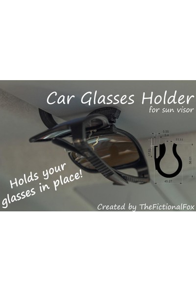 Aldım Geldi Araba Gözlük Tutucu (Çentik Düzenlendi) Plastik Aparat Aldım Geldi Araba Gözlük Tutucu (Çentik Düzenlendi) Plastik Aparat