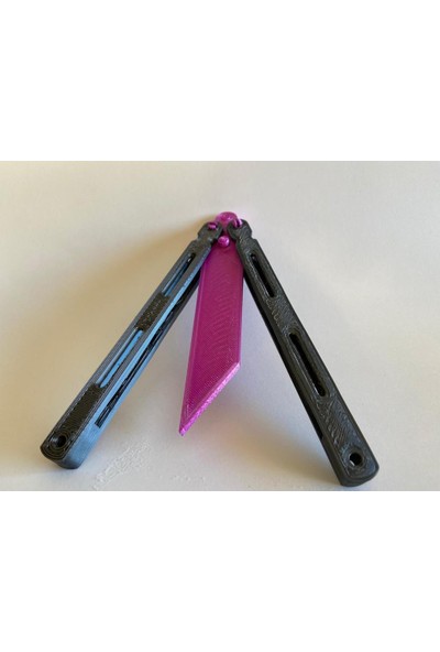 Aldım Geldi Balisong Veya Kelebek Bıçağı, Tam 3D Baskılı Plastik Aparat
