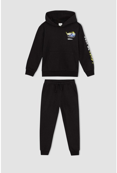 DeFacto Erkek Çocuk Regular Fit Sırt Baskılı Kapüşonlu Kanguru Cepli 2'li Takım W7386A622SP DeFacto Erkek Çocuk Regular Fit Sırt Baskılı Kapüşonlu Kanguru Cepli 2'li Takım W7386A622SP
