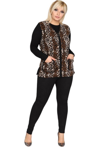 Günay Fierte Kadın Büyük Beden Yelek ARTL5657 V Yaka Fermuar Kapama Spor Cep Yumuşak Polar Desenli Bordo Siyah Lacivert Günay Fierte Kadın Büyük Beden Yelek ARTL5657 V Yaka Fermuar Kapama Spor Cep Yumuşak Polar Desenli Bordo Siyah Lacivert