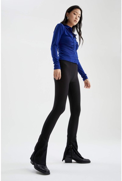 DeFacto İspanyol Paça Yüksek Bel Pantolon Tayt X3148AZ22SP