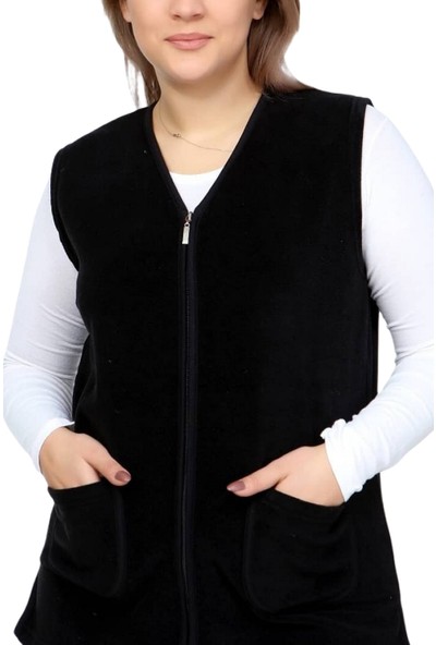 Günay Fierte Kadın Büyük Beden Yelek ARTL5657 V Yaka Fermuar Kapama Spor Cep Yumuşak Polar Desenli Bordo Siyah Lacivert Günay Fierte Kadın Büyük Beden Yelek ARTL5657 V Yaka Fermuar Kapama Spor Cep Yumuşak Polar Desenli Bordo Siyah Lacivert